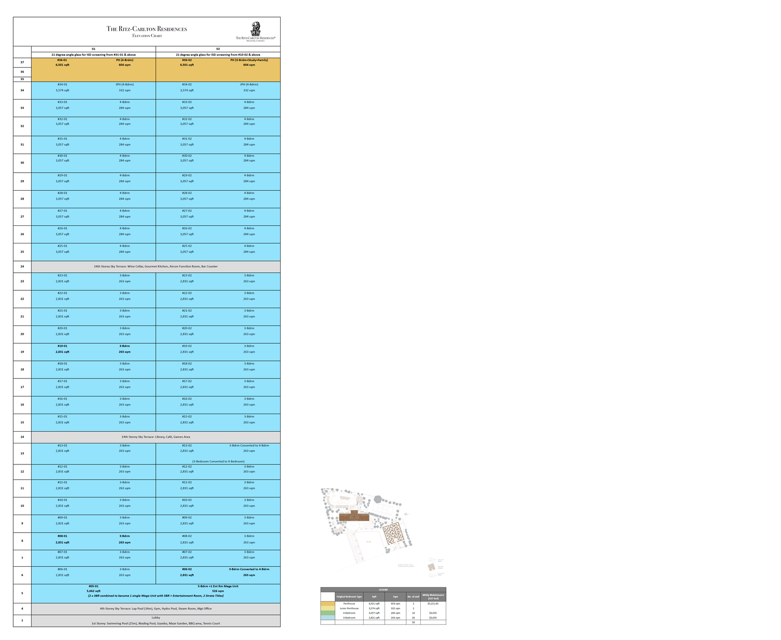 Site plans - The Ritz-Carlton 丽思卡尔顿