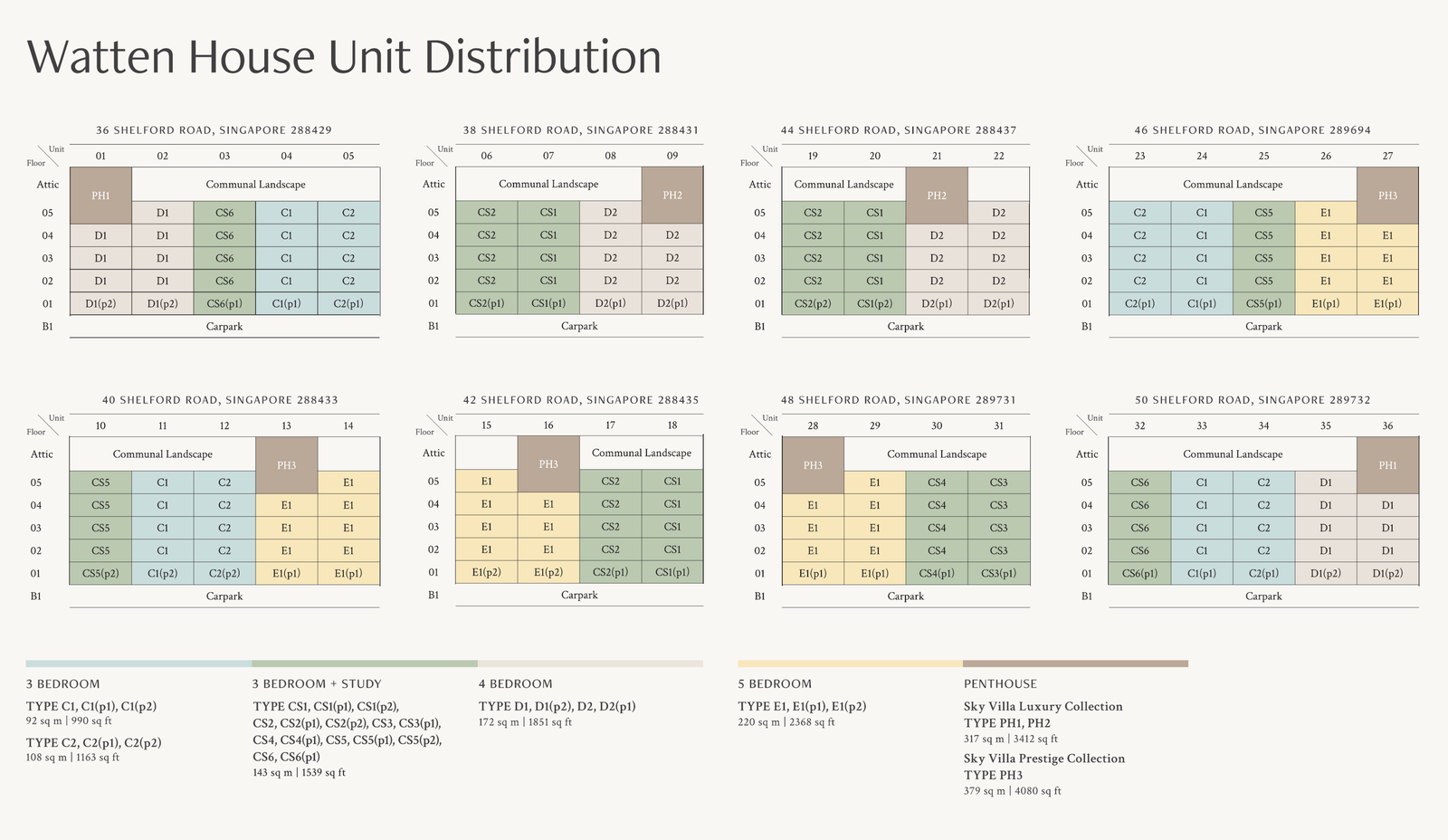Site plans - Watten House 华登嘉苑